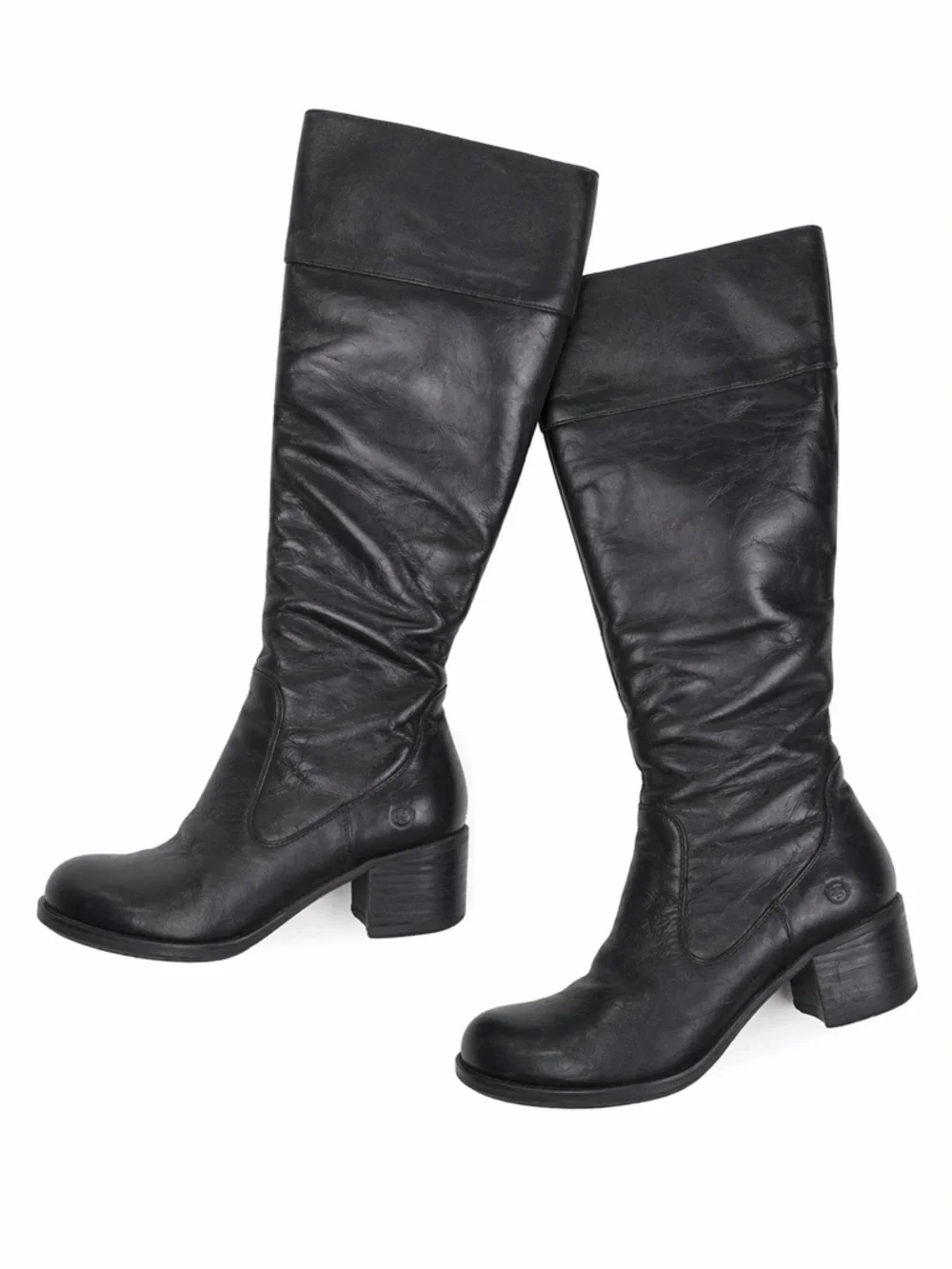 Born | Shoes | Born Vintage Black Leather Knee High Boots Riding Boots ...